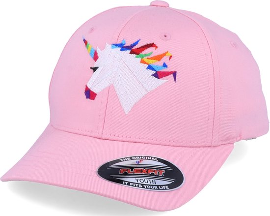 Hatstore- Kids Rainbow Paper Unicorn Pink Flexfit - Origami Cap | bol