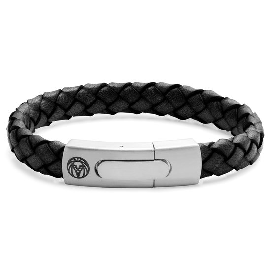 Lucleon - Heren - Leer Armband - Zwart | bol