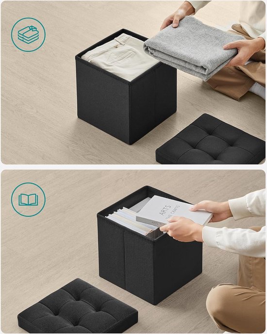 Voetenbankje Bureau - Opslagruimte - Voetenbankje of Poef ...