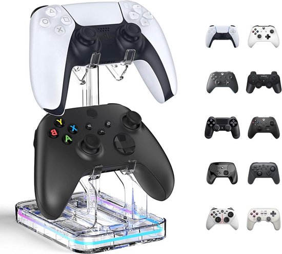 RGB Controller Holder 2 Tier Universal Stand for PS5 PS4 PS3 Xbox ...