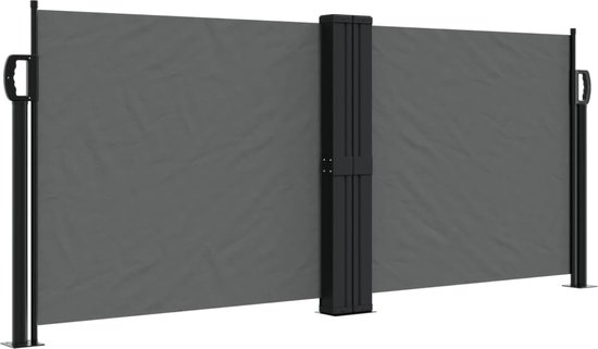 vidaXL - Windscherm - uittrekbaar - 100x1000 - cm - antraciet | bol