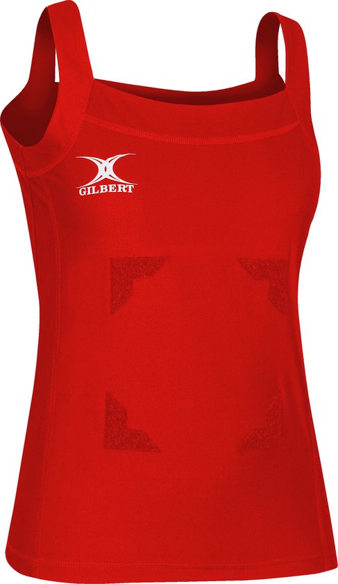 Gilbert Netball Blaze Hook and Loop Tank Top - W 14 - Rood | bol