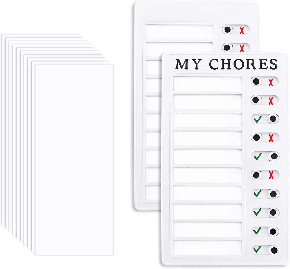 Lot de 2 tableaux de liste de contrôle, tableau des tâches quotidiennes ...