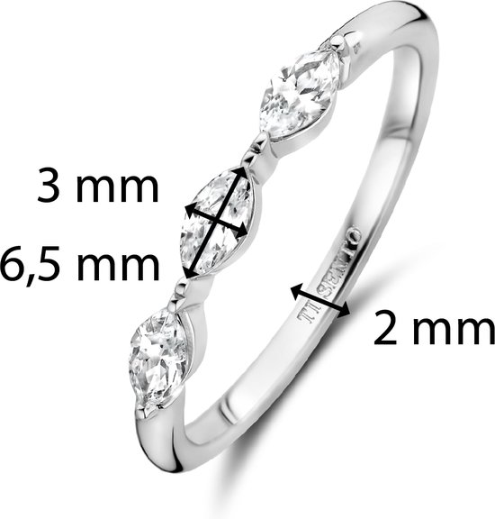 TI SENTO Ring 12297ZI - Zilveren dames ring - Maat 54 | bol.com