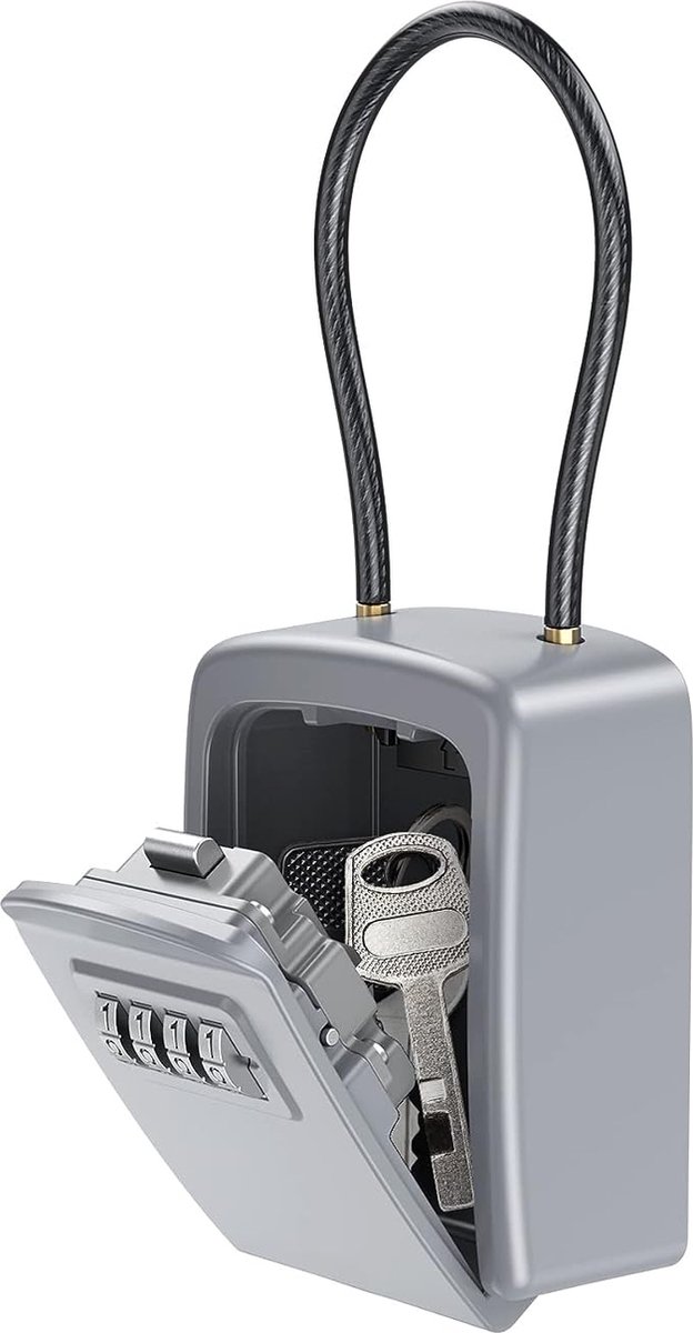 Sleutelkast met cijfercode, sleutelkluis met beugel, sleutelkluis voor ...