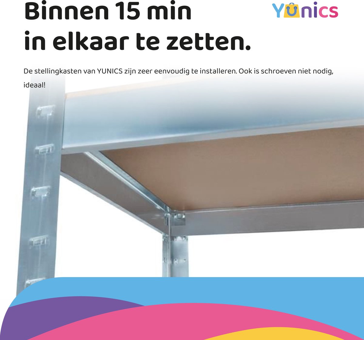 YUNICS® Opbergrek Set Van 4 - Opslag Rek - Rek Voor Opslag ...