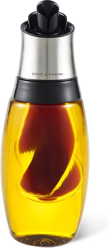 2-in-1 combi olie- en azijn schenktuit, 23 cm dispenser, doseerder van ...