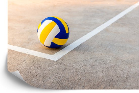 Fotobehang Volleybal Bij De Witte Lijn | bol