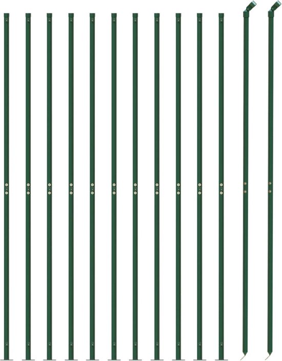 vidaXL - Draadgaashek - met - flens - 1x25 - m - groen | bol