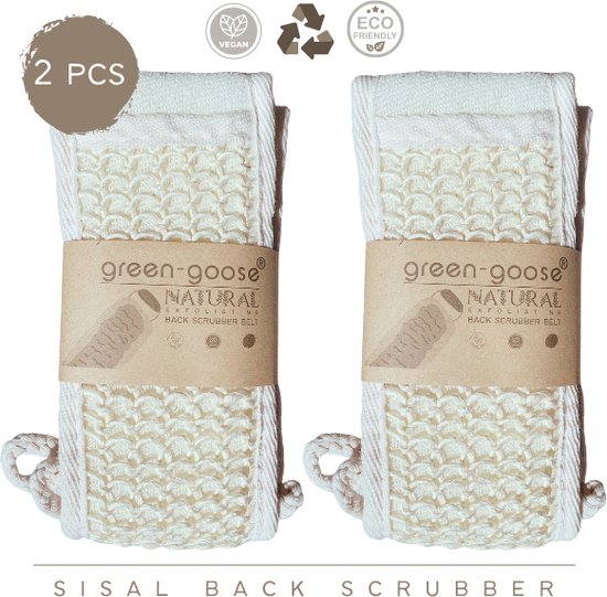 green-goose® Natuurlijke Rugscrubber Sisal | 2 Stuks | Biologisch ...
