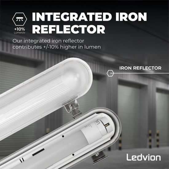 Ledvion - LED TL Armatuur - 150CM - 28W - 6500K - IP65 - LED TL Buis ...