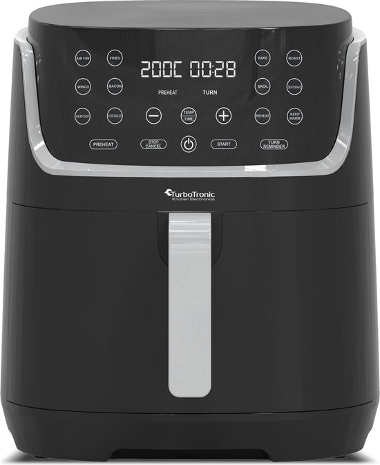 TurboTronic AF13D Airfryer XL - Heteluchtfriteuse - 8 Liter - Zwart | bol