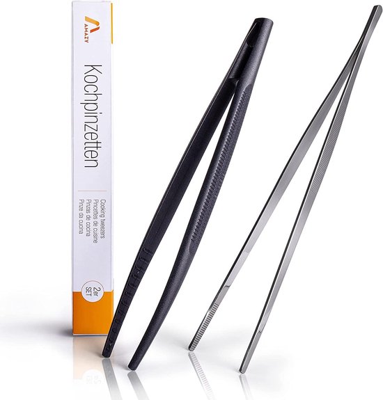 Kookpincet set van 2 | professionele pincetten Duo bestaande uit ...
