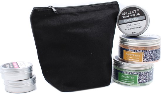 WGifts Toilettas buitel - Zwart - Natuurlijk biologisch katoen - 285ml ...