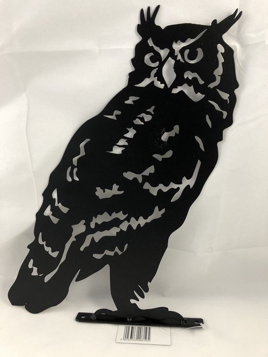 Silhouette uil - metaal mat-zwart. | bol
