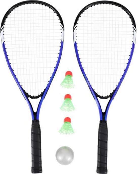 Fast Badmintonset Blauw met opbergtas - Fast Badmintonset ...