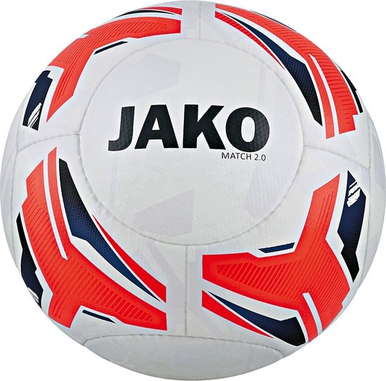 Ballon de Compétition / Entraînement Jako Match 2.0 - Blanc / Flamme ...