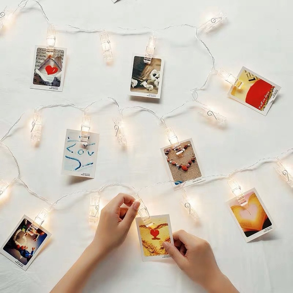6 Meter LED Foto Knijpers - 40 Lichtjes met Knipperfunctie - Lichtsnoer ...