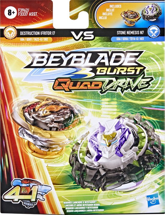 Beyblade Quad Drive Ifritor en Stone Nemesis Destruction Duopack - Tol ...