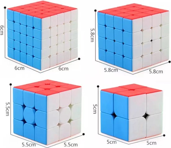 MoYu Kubus set - Cube set - 4 stuks - 4 delig - 2x2/3x3/4x4/5x5 ...