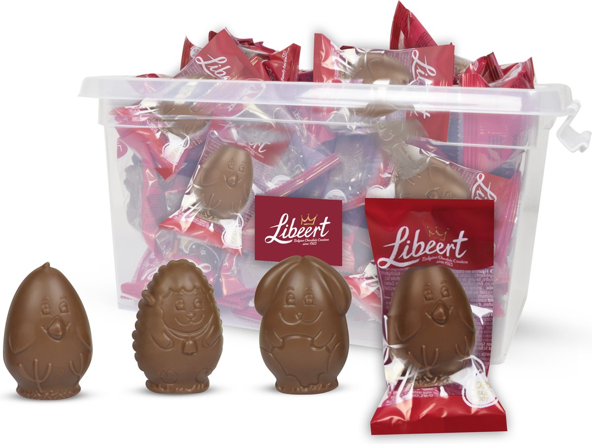 Libeert chocoladefiguren voor Pasen 100 x 15g - 1500 gram | bol