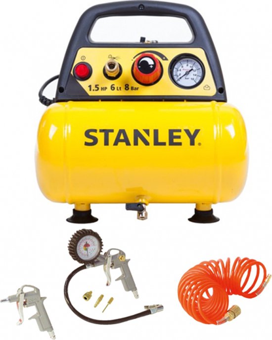 Stanley Compressor DN200/8/6 – inclusief 6-delige Accessoire set | bol