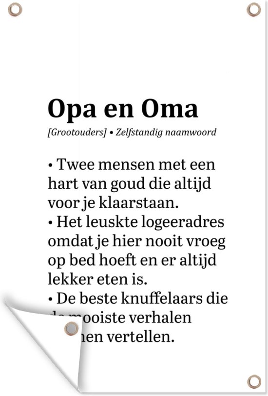 Tuindecoratie Quote - 'Opa en oma' - Liefde - Spreuken - 40x60 cm ...
