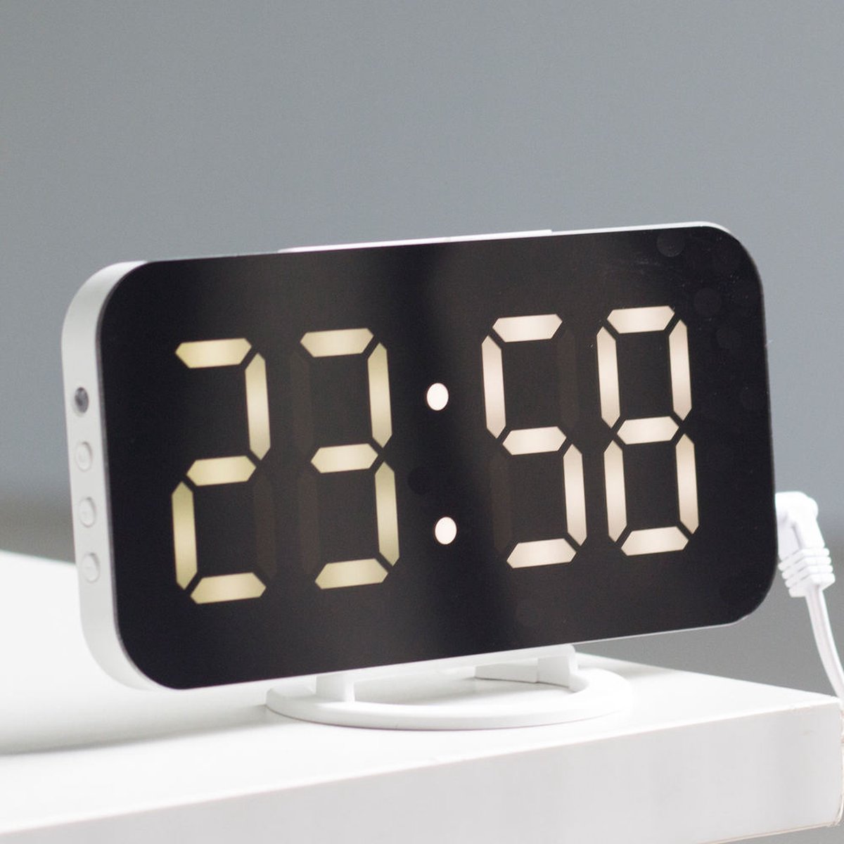 J&D supplies Digitale Wekker - Wit - Digitale LED klok - Digitale ...