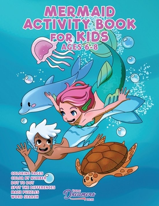 Fun Activities for Kids- Mermaid Activity Book for Kids Ages 6-8, Young ...