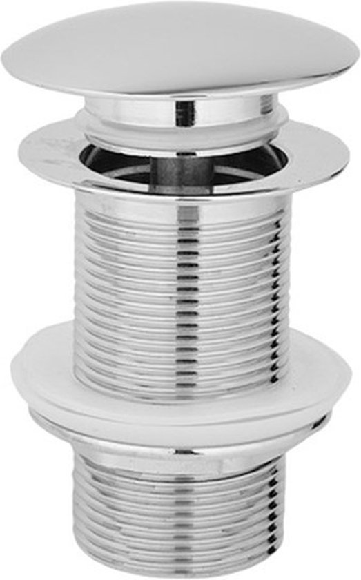 Aloni Afvoerplug 5/4 Met Push Up Zonder Overloop Chroom | bol.com