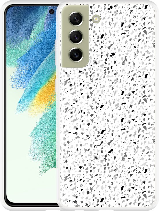 Cazy Hoesje geschikt voor Samsung Galaxy S21 FE - Terrazzo Look | bol