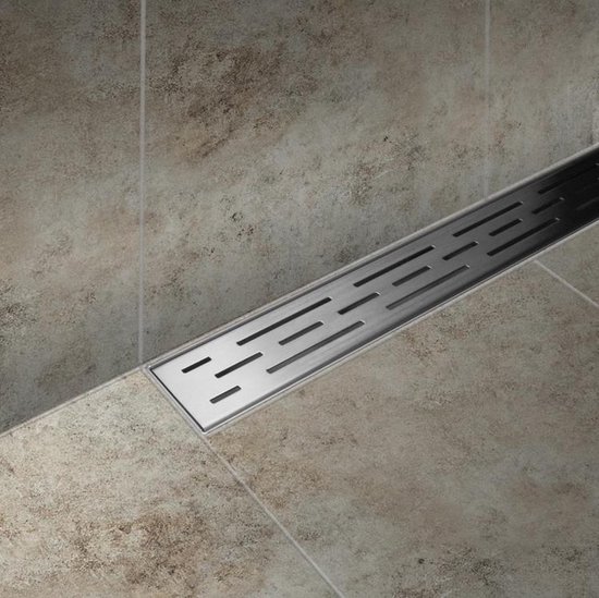 Dynamic Way douchegoot 70x7cm met muurflens RVS | bol