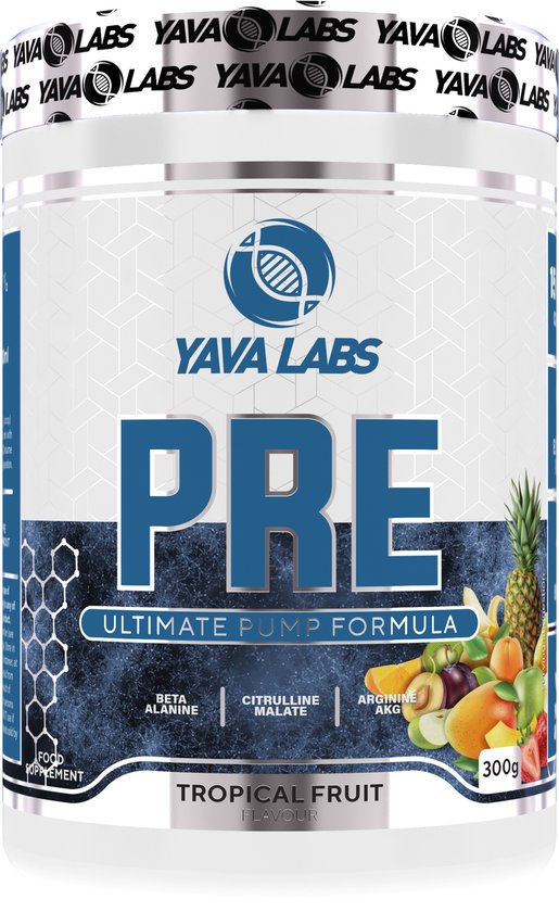 Yava Labs Pre workout Tropical Fruit 300 GR | bol.com