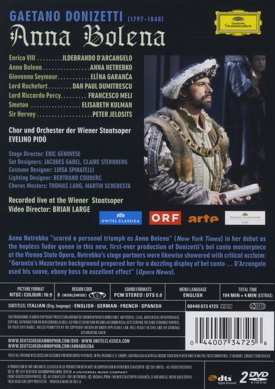 Anna Netrebko, Elina Garanca, Ildebrando D'arcange - Donizetti: Anna ...