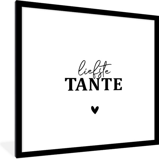Fotolijst incl. Poster - Hart - 'Liefste tante' - Spreuken - Quotes ...