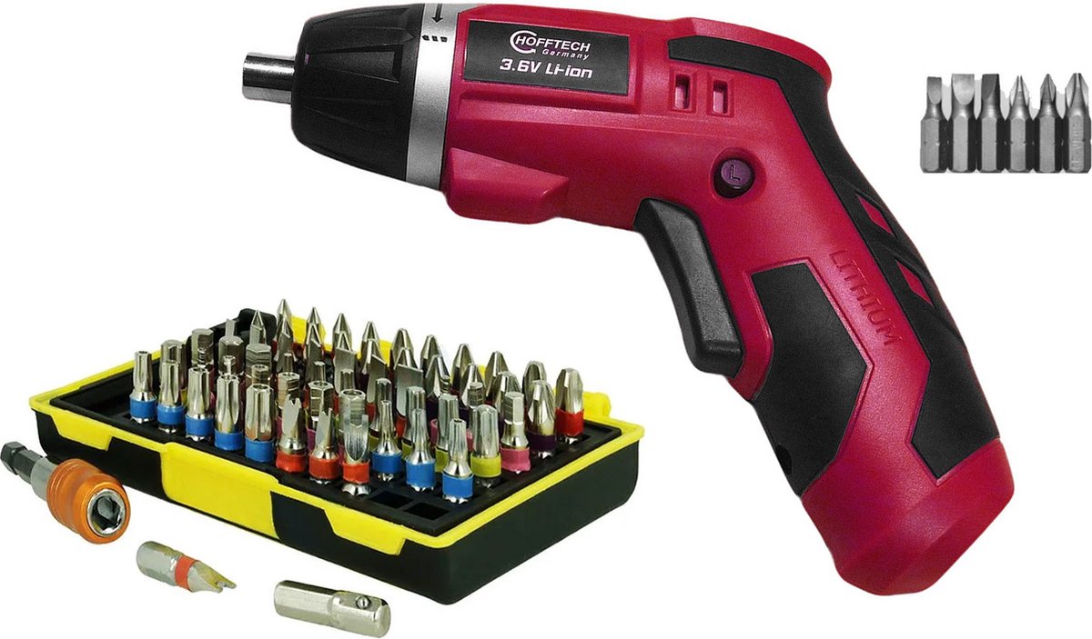 Set van schroef- en boormachine op USB plus grote set bits | bol.com