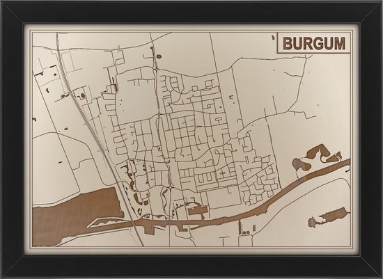 Houten stadskaart van Burgum | bol