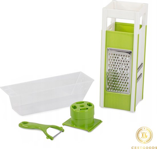 Multifunctionele rasp - Groentesnijder - Mandoline - Uiensnijder - 5 ...