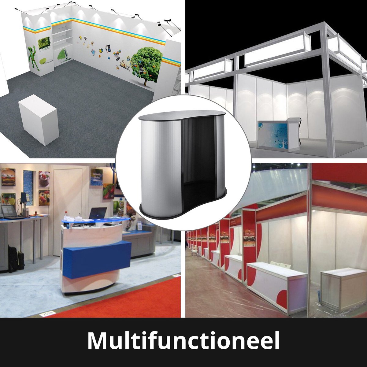 Draagbare beurs pop-up | VEVOR-beurs | Podium | Stand display podium ...
