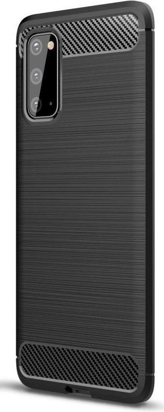Samsung Galaxy S20 Hoesje Geborsteld TPU Flexibele Back Cover Zwart | bol.com