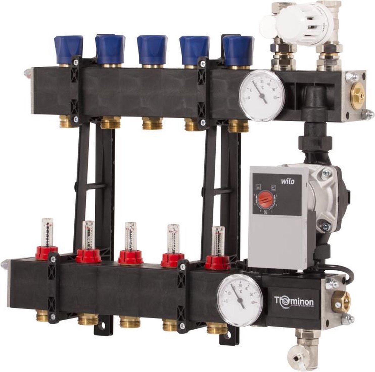Therminon LTV Compososiet vloerverwarming verdeler 5 groepen | bol