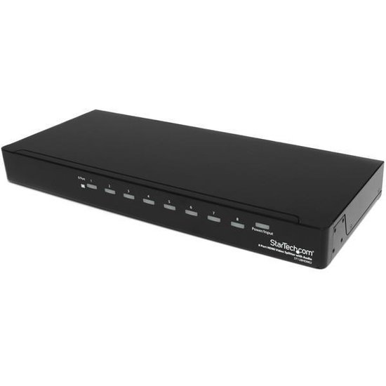 8 Port High Speed HDMI Video Splitter w/ Audio - Rack Mountable - HDMI ...