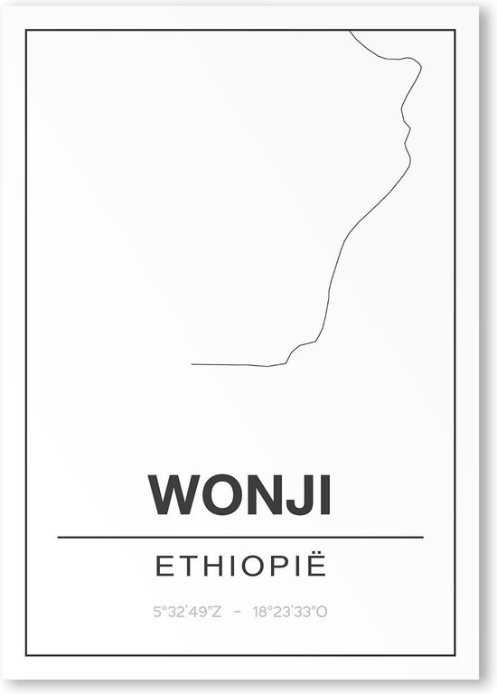 Poster/plattegrond WONJI - A4 | bol.com