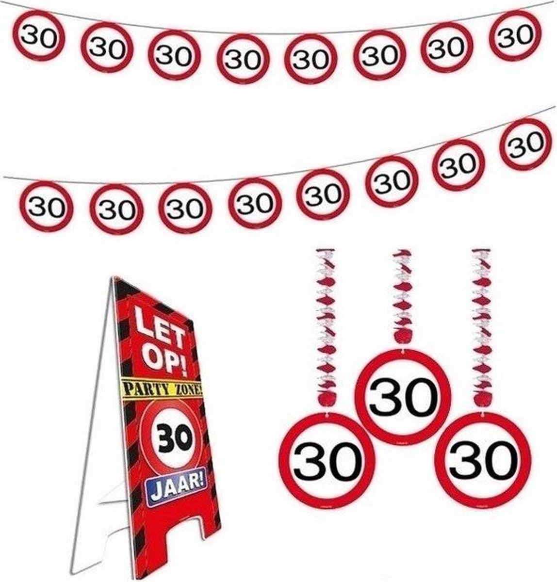 30 jaar stopbord versiering set extra | bol.com