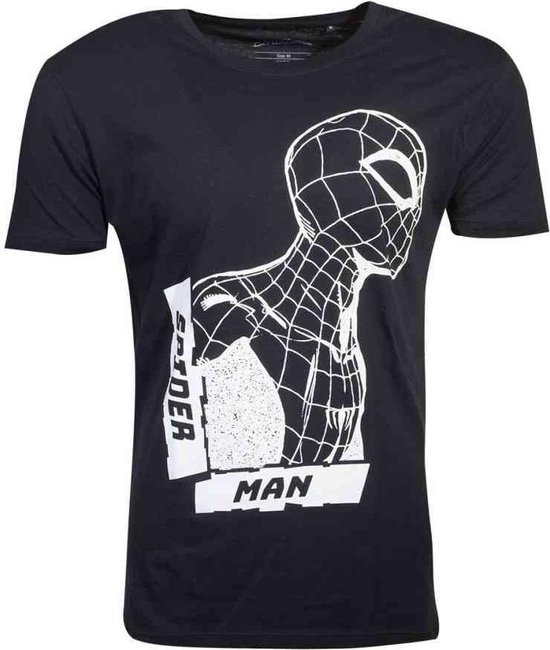 Spiderman - Side View Spidey Black Men s T-shirt - S | bol.com