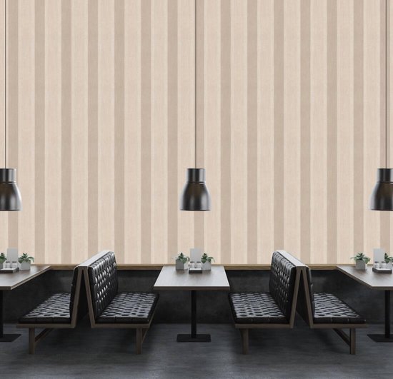 STREPEN BEHANG - Beige Zilver Metallic - AS Creation Simply Stripes | bol
