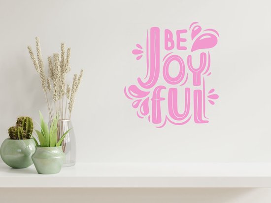 Stickerheld - Muursticker Be joyful - Woonkamer - Fun - blij - Engelse ...