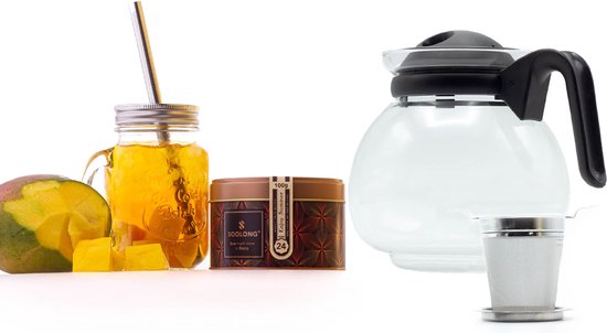 Soolong Ice Tea Set Enjoy Summer - RVS theezeef L - Witte thee - Mango ...