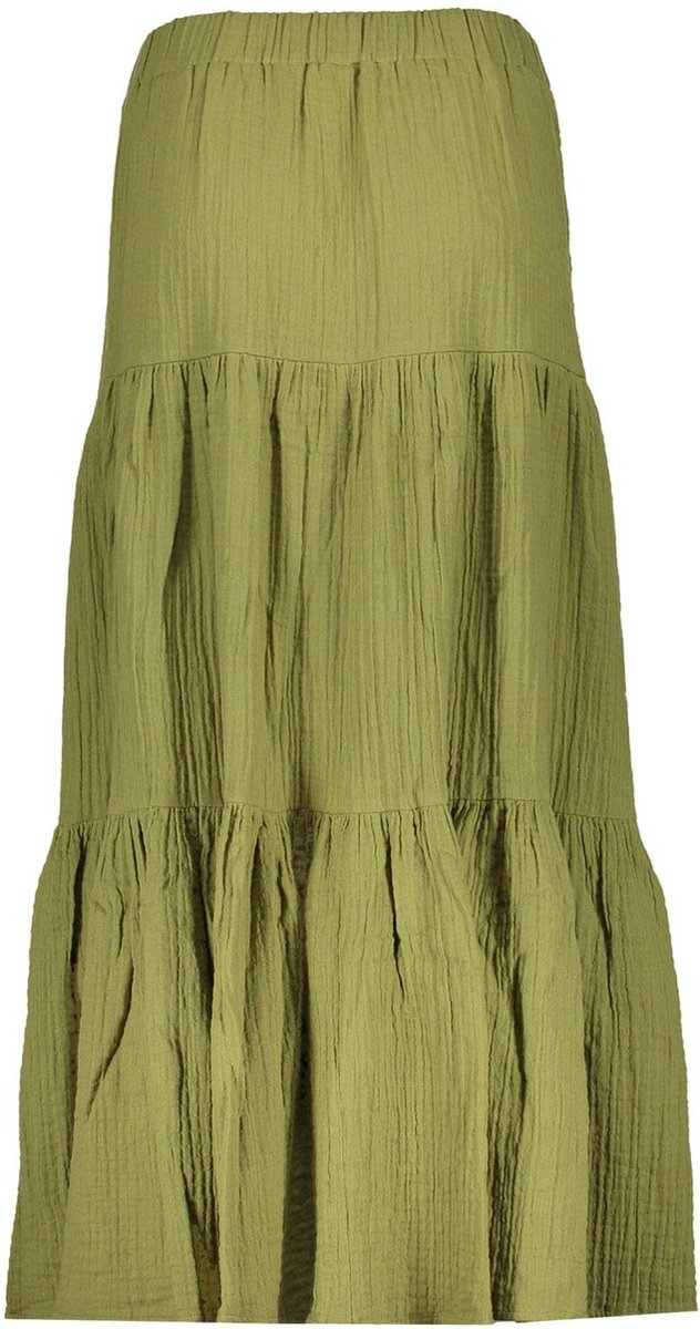 Geisha Rok Maxi Strokenrok Waffle Structure 26053 20 Olive Green Dames ...
