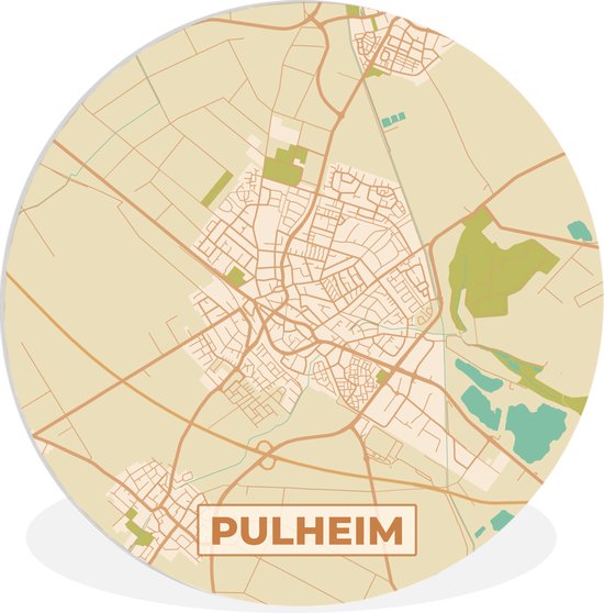Wall Circle - Wall Circle Indoor - Pulheim - City Map - Map - Vintage ...